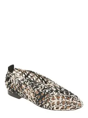 MANSUR GAVRIEL Open Weave Ballerina Flat - Black/ White
