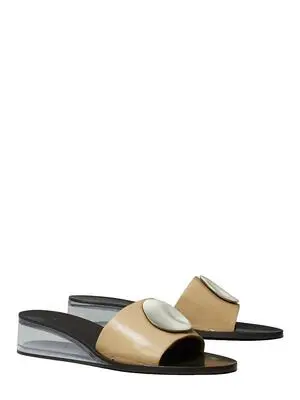 Tory Burch Patos Wedge Slide - Chateau Gray/silver