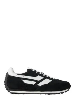TOM FORD Mesh And Leather-trimmed Suede Sneakers - Black