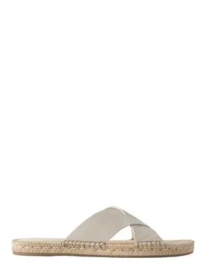 Zegna Panarea Suede Sandals Neutrals