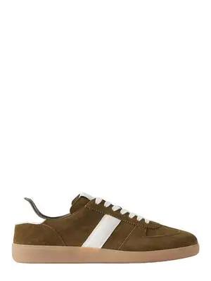 TOM FORD Archer Leather-trimmed Suede Sneakers - Brown