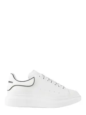 Alexander McQueen Exaggerated-sole Leather Sneakers - White