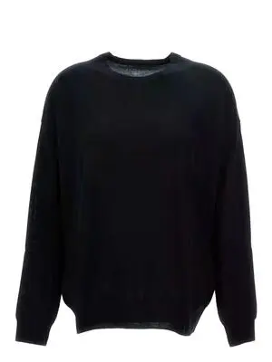 M.S.M. Crew Neck Wool Sweater - Black