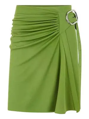 PACO RABANNE Draped Crepe Wrap Skirt