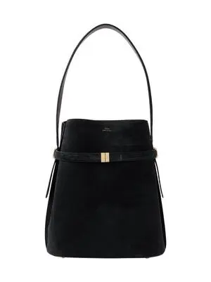 TOTEME Suede Belted Tote - Black