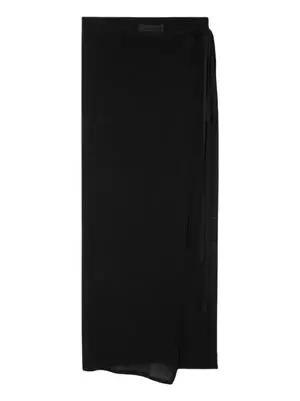 THE FRANKIE SHOP Alsen Knitted Midi Wrap Skirt - Black