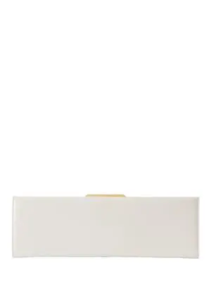 Saint Laurent Midnight Leather Clutch - Neutrals