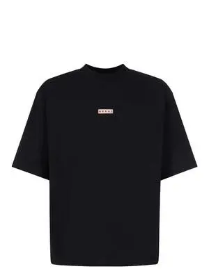 Marni Logo-print Cotton T-shirt - Black