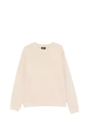 A.p.c. Embroidered Cotton Sweatshirt - Neutrals