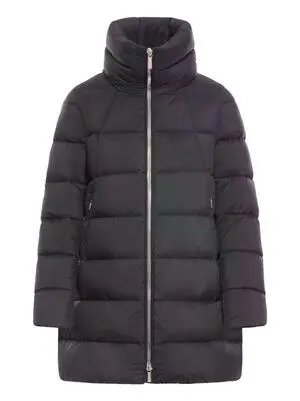 MOORER Alana Padded High-neck Coat - Black
