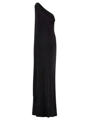TOM FORD One-shoulder Draped Gown - Black