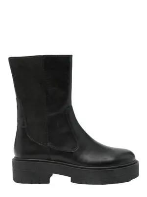 Geox 40mm Leather Chelsea Ankle Boots - Black