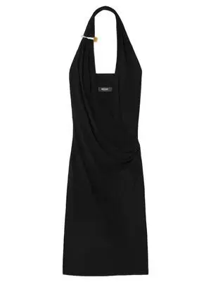 Versace Halterneck Crêpe Midi Dress - Black
