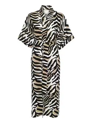 MAISON LA PLAGE Emma Jaine Zebra-print Jacket - Black
