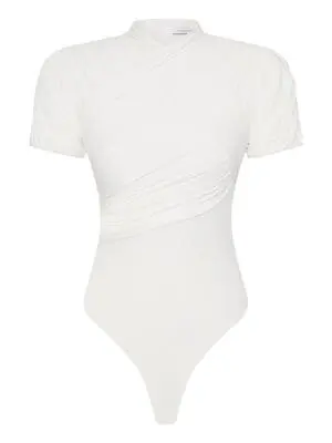 Rachel Gilbert Juniper Ruched Bodysuit White