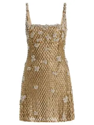 RACHEL GILBERT Solana Embellished Tulle Mini Dress