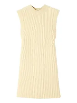 JIL SANDER Ribbed Wool Vest - Neutrals