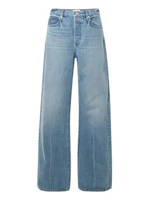 FRAME The Loose Low-rise Wide-leg Jeans - Blue