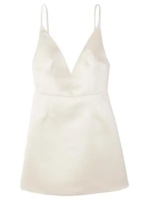 EMILIA WICKSTEAD Vero Open-back Duchesse-satin Mini Dress - Ivory