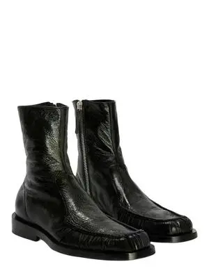 JIL SANDER Leather Ankle Boots