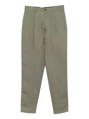 Canali Linen Trousers Green