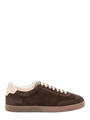 Brunello Cucinelli Suede Low-Top Sneakers Brown