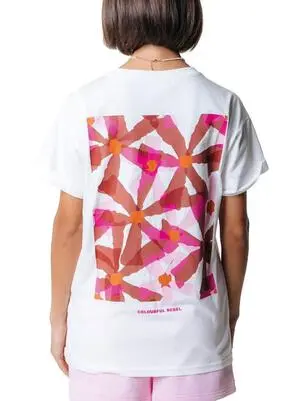 COLOURFUL REBEL Flower Square Boxy Tee - Standard White