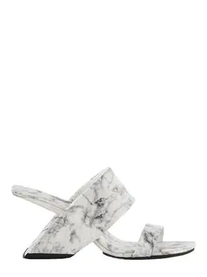 United Nude Loop Hi Sandals - White Marble