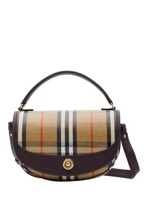 Burberry Highlands Coated Canvas Top Handle Bag - Sand