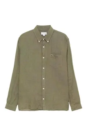 Lacoste Regular Fit Linen Shirt - Green