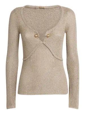 Cult Gaia Knitted Kezia Top - Beige