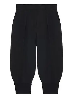Loewe Anagram-patch Balloon-leg Stretch-woven Shorts - Black