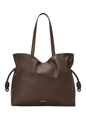 Loewe Flamenco Large Clutch Bag - Chocolate