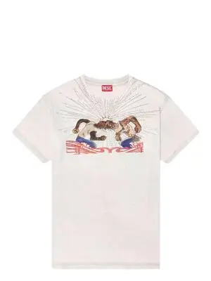 DIESEL® T-norm-t15 Graphic-print T-shirt - Grey