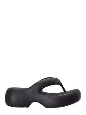 Melissa Free Fuzzy Flip-flops - Black