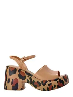 Melissa 90mm Lina Leopard-print Platform Sandals - Neutrals