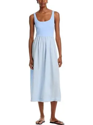 Bella Dahl Sleeveless Knit Combo Dress - Blue Periwinkle