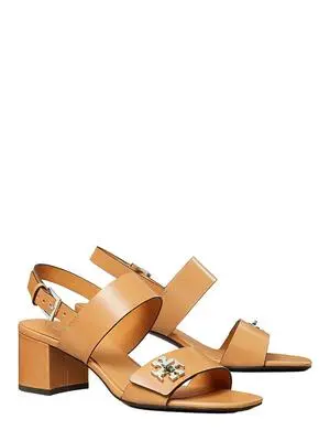 Tory Burch Turnlock Heeled Sandal - Camello
