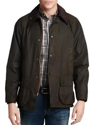 Barbour Classic Bedale Waxed Cotton Jacket - Olive