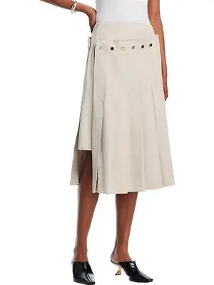 Rokh Double Layer Pleated Skirt - Champagne Beige