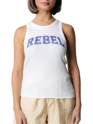COLOURFUL REBEL Rebel Rib Tanktop - Off White
