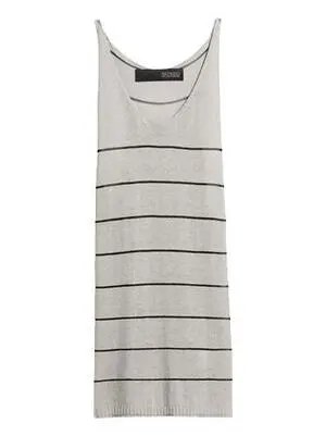 MESSAGERIE Knitted Viscose, Linen, Cotton Sleeveless Top - Grey