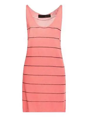 MESSAGERIE Knitted Viscose, Linen, Cotton Sleeveless Top - Red