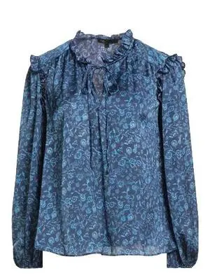 Maje Floral Print Blouse - Navy