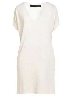 MESSAGERIE Mini Dress Viscose, Linen And Cotton - White