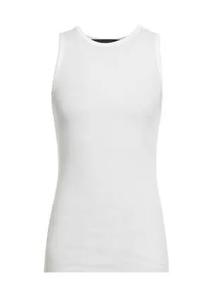 Isabel Benenato Tank Top Size Cotton, Modal - White