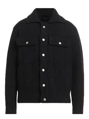 ROBERTO COLLINA Casual Knitted Jacket Black