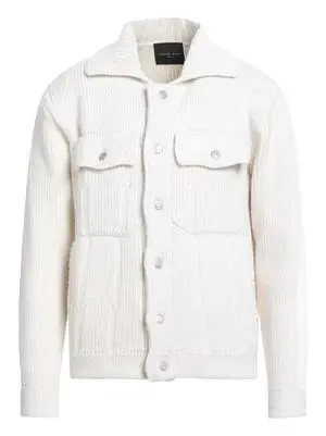 ROBERTO COLLINA Casual Knitted Jacket - White