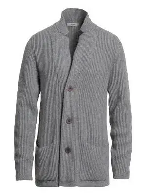 Alpha Studio Wool-blend Knit Cardigan - Grey