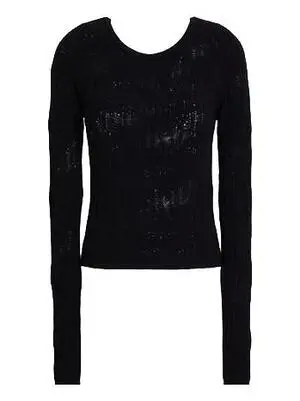 Isabel Benenato Knitted Lightweight Sweater - Black